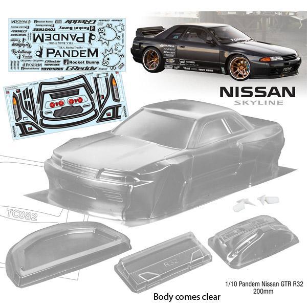 BWX N125 Bodyworx Body R32 GTR PANDEM 1 10th 200mm